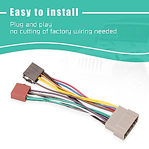 G Car Stereo Radio Wiring Harness Aftermarket Install Speaker Power Plug Connector Fit for Chrysler 2002-2007, Jeep 2001-2007, Dodge Ram 2002-2007