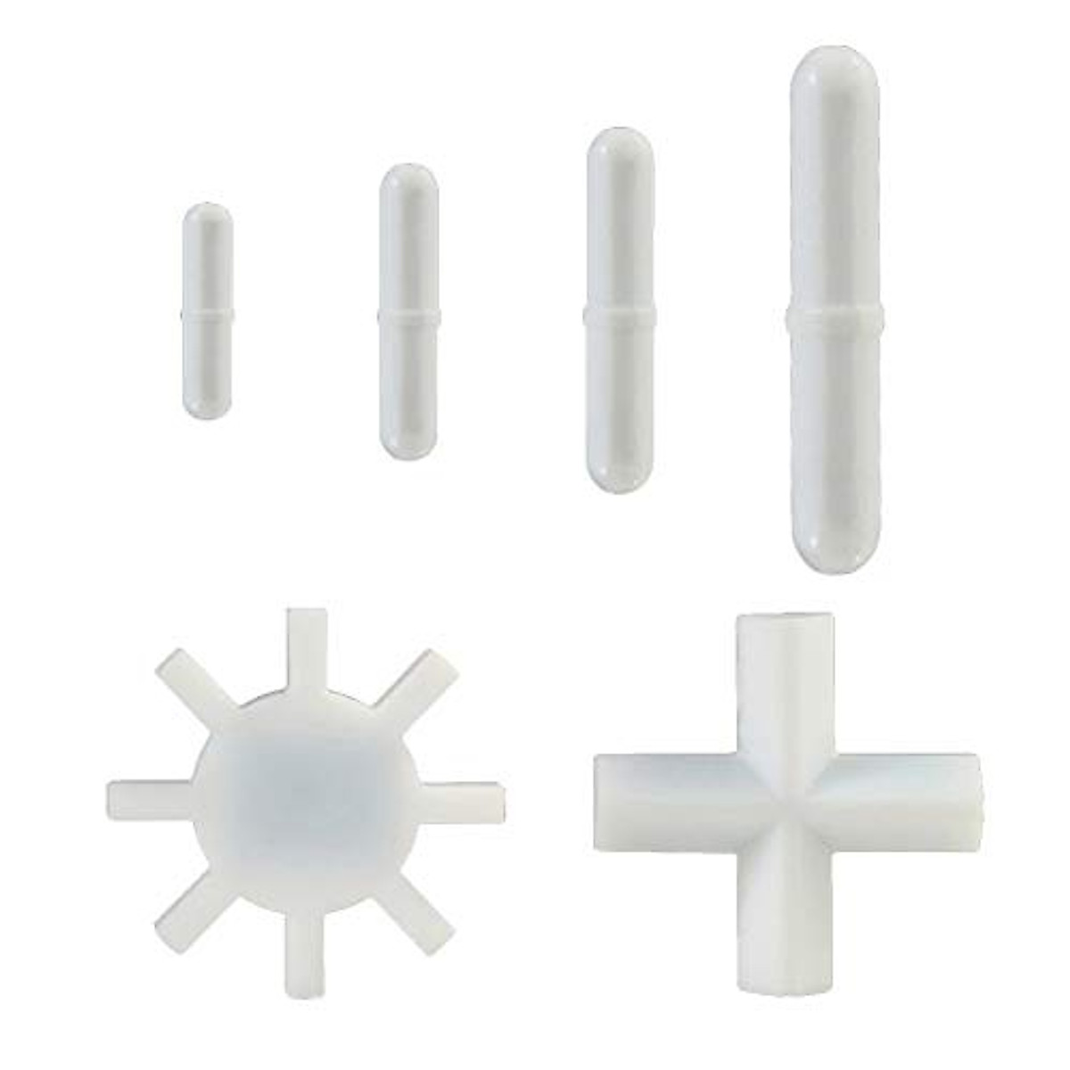 6 Pcs Magnetic Stirrer Mixer Stir bar Spinbar Stirring Mixer 3 Shapes (6, Combination Set)