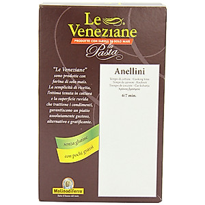Le Veneziane - Italian Anellini Pastina [Gluten-Free], (4)- 8.8 oz. Pkgs