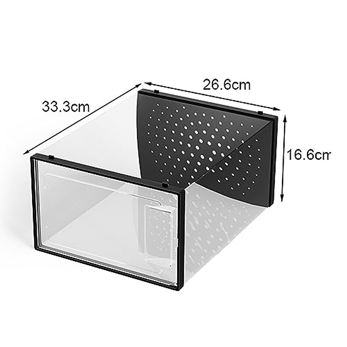 SYGSZF Clear Plastic Shoe Storage Boxes, Foldable Shoe Cabinet,Space Saving Acrylic Shoe Organizer with Magnetic Door,Stackable Large Shoe Stand,Multifunctional Sneaker Storage Show Boxes