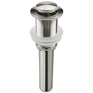 Bathroom Sink Drain,Drain Stopper Bathroom Sink Without Overflow,Pop Up Drain Strainer,Stainless Steel Brushed Nickel