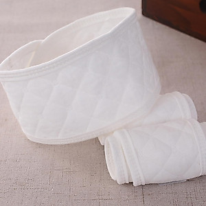 ARTIBETTER 6pcs Cotton Baby Belly Band Infant Umbilical Cord Soft Newborn Navel Belt (White)