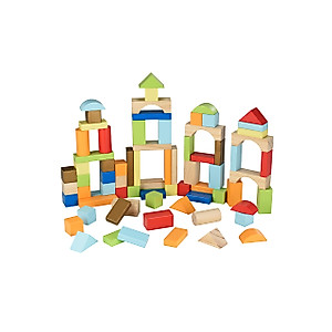 Early Learning Centre Wooden Bricks, Problem Solving, Hand Eye Coordination, Creativity, Kids Toys for Ages 18 Month, Amazon Exclusive