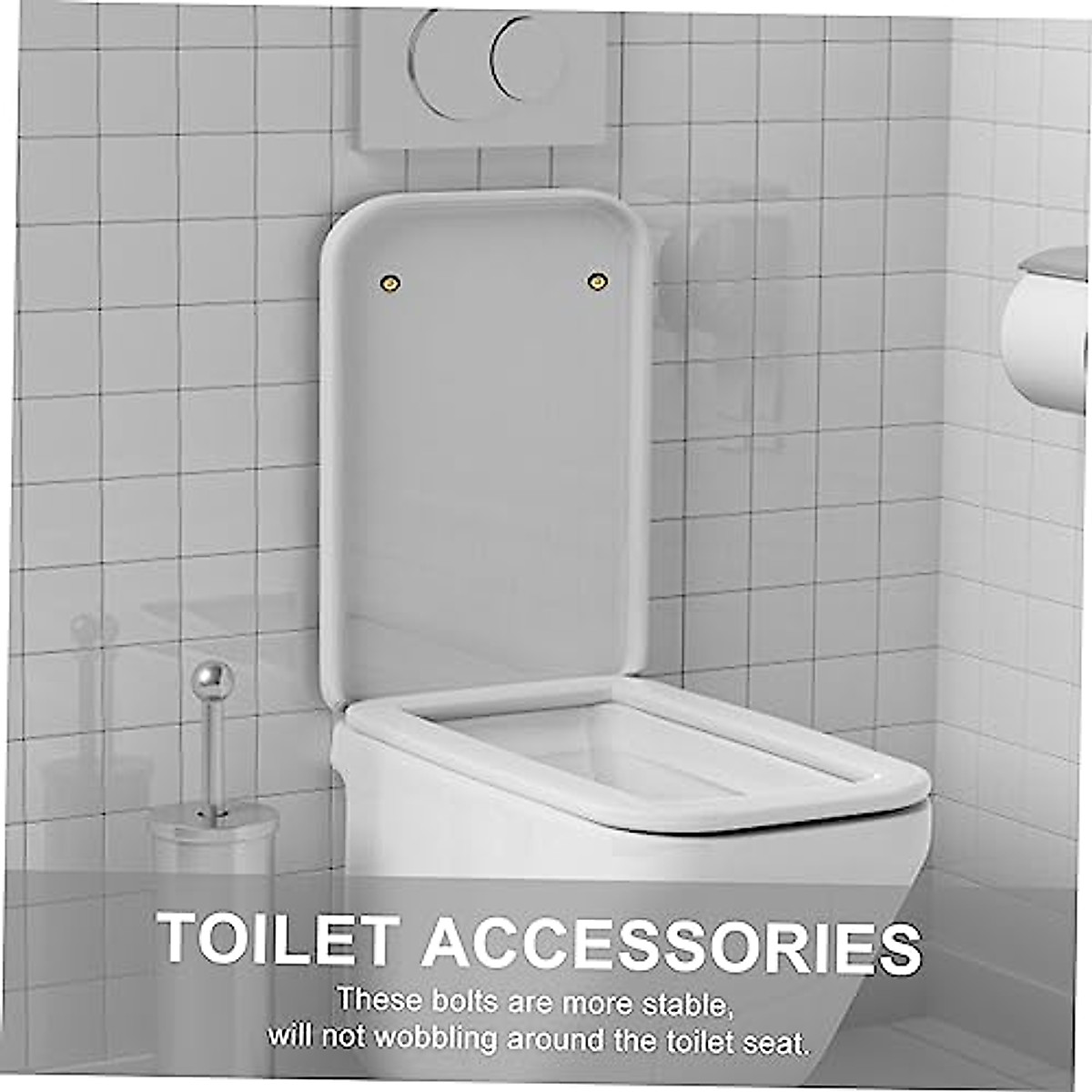 Housoutil 3sets Toilet Accessories Universal Toilet Seat Screws and Bolts Set for Easy Installation 2pcs*3