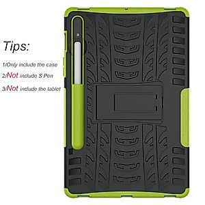 DWaybox Tablet Case for Samsung Galaxy Tab S9 FE SM-X510/X516B 10.9 inch Released 2023, 2in1 Dual Layer Combo Rugged Heavy Duty Shockproof Protective Cover with Kickstand -Green