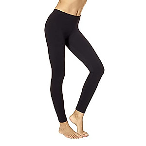 No Nonsense Womens Cotton Leggings Black, L