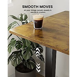 ErGear Height Adjustable Electric Standing Desk, 48 x 24 Inches Sit Stand up Desk, Memory Computer Home Office Desk (Vintage Brown)