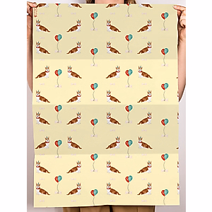 CENTRAL 23 Corgi Wrapping Paper - Dog Wrapping Paper - 6 Thick Gift Wrap Sheets - Happy Birthday Wrapping Paper - Comes With Fun Stickers - Recyclable