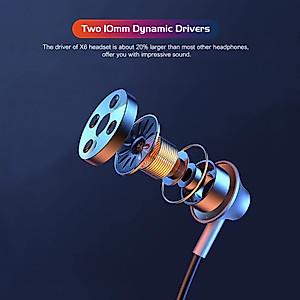 Long Battery Life neckband bluetooth headphones, X8 (150H Playtime) & X6 (100H Playtime),LED Power Display,in Ear Wireless Headset with Noise Cancelling Microphone, USB-C Fast Charging Stereo Earbuds