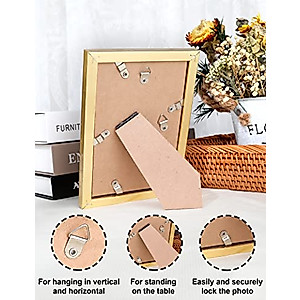Annecy 5x7 Picture Frames (4 Pack, Gold), Simple Designed Photo Frame, For Pictures 5x7 for Wall or Table Display, Classic Simple Home Office Decor