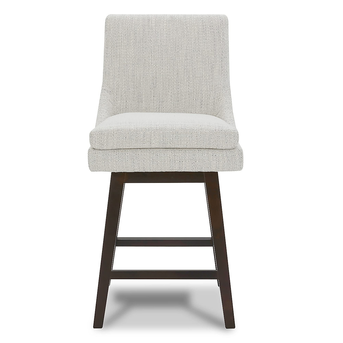 CHITA Counter Height Swivel Barstool, FSC Certified Upholstered Bar Stool, 26.8" H Seat Height, Fabric in Ivory