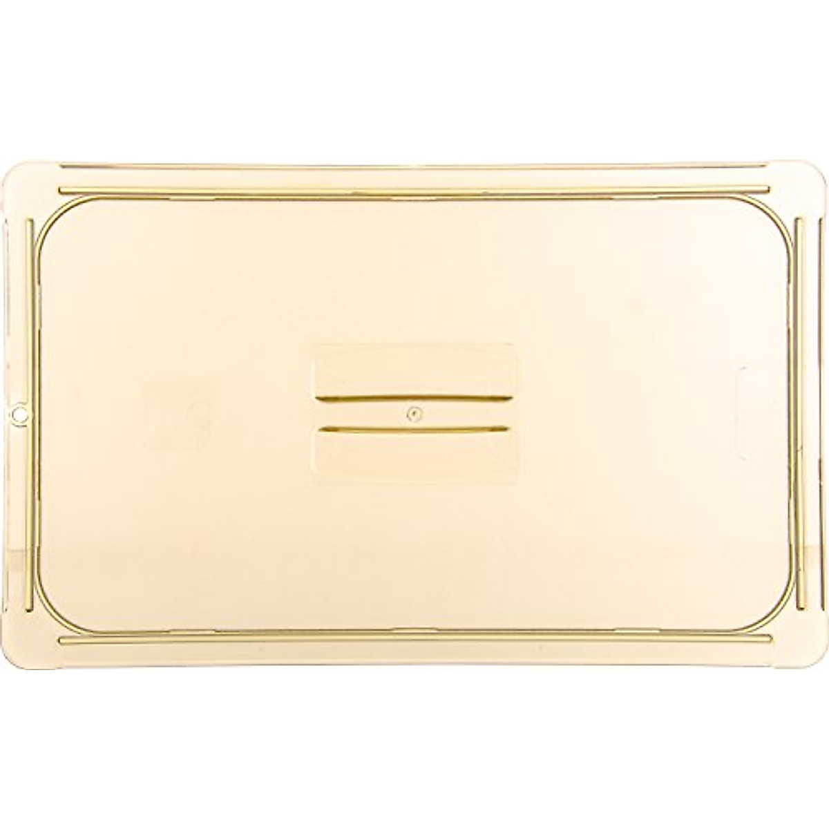 Carlisle FoodService Products 10410U13 StorPlus High Heat Universal Handled Food Pan Lid, Full Size, Amber