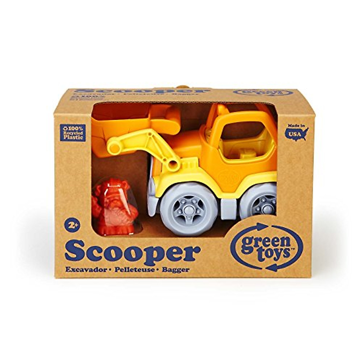 Green Toys Scooper Construction Truck, Yellow/Orange