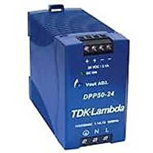 DPP50-24, DIN Rail Power Supply 50W 24V 2.1A, Enclosed, Adj Vout, 85-264VAC in