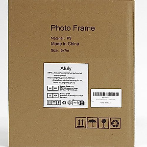 Afuly 5x7 Picture Frame Distressed Moroccan Relief Boho Picture Frames Shabby Chic Oak 3D Cross Pattern, Wood Photo Frames for Wall and Tabletop, Wedding Birthday Gifts for Mom Family Friends
