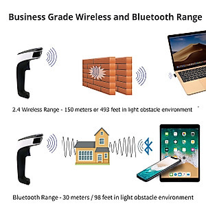 ScanAvenger Portable Wireless Bluetooth Barcode Scanner: 3-in-1 Hand Scanners - Cordless, Rechargeable 1D and 2D Scan Gun for Inventory Management - Wireless, Handheld, USB Bar Code/QR Code Reader