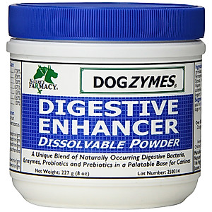 Dogzymes Dissolvable Powder Digestive Enhancer for Dogs, (8 Ounce)