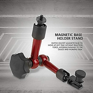 Yosoo Adjustable Universal Magnetic Metal Alloy Base Holder Flexible Stand for Digital Dial Test Indicator