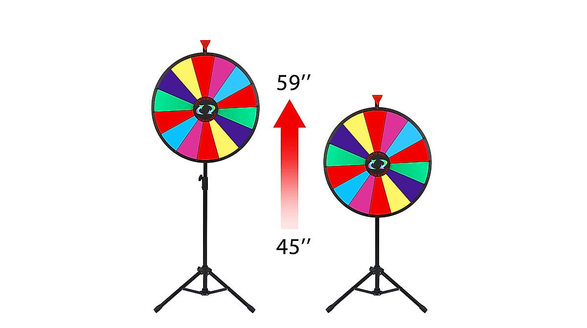 HomGarden 24" Color Prize Wheel with Adjustable Stand - Carnival ...