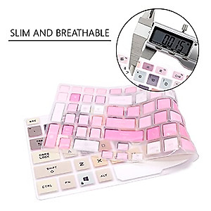 WYGCH Silicone Keyboard Cover Skin for ASUS Tianxuan 15.6 inch/Tianxuan Plus 17.3 inch for ASUS Flying Fortress 8 FA506 Gaming Laptop USA Version(Flame Colorful)