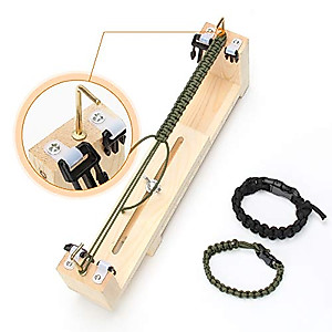 AHIER Paracord Bracelet Jig, Adjustable Length Paracord Jig Bracelet Maker, Wristband Maker Paracord Braiding Weaving DIY Craft Tool Kit