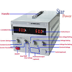 Precision 0-30V,0-50A Adjustable Switch Power Supply Digital Regulated Lab Grade (Input 110V)