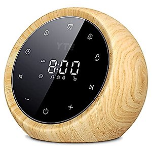YTE White Noise Machine with Alarm Clock, 20 High Fidelity Soothing Sounds, Full Touch Control, Timer and Memory Function, Sleep Sound Machine for Baby, Adults, Home and Office
