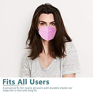 ChiSip KN95 Face Mask 20Pcs, 5 Layer Design Cup Dust Safety Masks, Breathable Protection Masks Against PM2.5 Dust Bulk for Adult, Men, Women, Indoor, Outdoor Use, Colorful