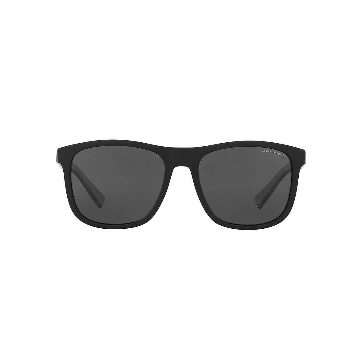 A|X ARMANI EXCHANGE Men's AX4049SF Low Bridge Fit Square Sunglasses, Matte Black/Grey, 57 mm