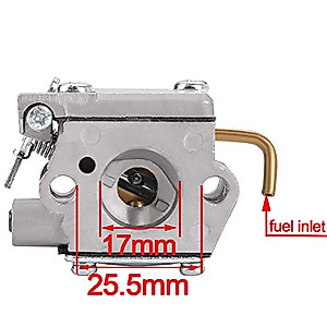 Hipa WT-827 Carburetor with Fuel Filter Tune-Up Kit for MTD Bolens BL100 BL150 BL250 BL410 Yard Man Machines YM70SS 120R 121R 2800m Y28 Y725 YM1000 YM1500 YM320BV YM400 Weedeater
