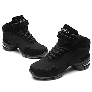 SWDZM Men/Women Modern Dance Shoes/Hip-hop Jazz/Sport/Outdoor Shoes B60 Black 8.5 D(M) US