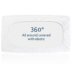 Mattress Protector Waterproof Twin Size, Breathable & Noiseless Twin Mattress Pad Cover Quilted Fitted with Deep Pocket up to 14" Depth