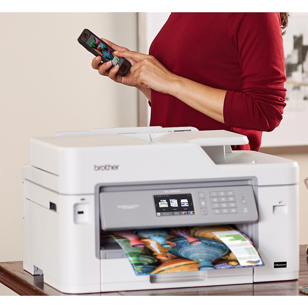 Brother MFC-J5830DW All-in-One Color Inkjet Printer, Wireless Connectivity, Automatic Duplex Printing, Amazon Dash Replenishment Ready