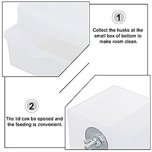 VILLCASE Bird Cage Feeder Automatic Pigeon Bird Feeder, Bird Feeder Automatic Pet Feeder Bird Food Container Tool Feeding Tool for Parrot Pigeon Parakeet Canary Cockatiel 2PCS Parakeet Cage