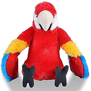Wild Republic Scarlet Macaw Plush, Stuffed Animal, Plush Toy, Gifts for Kids, Cuddlekins 12 Inches