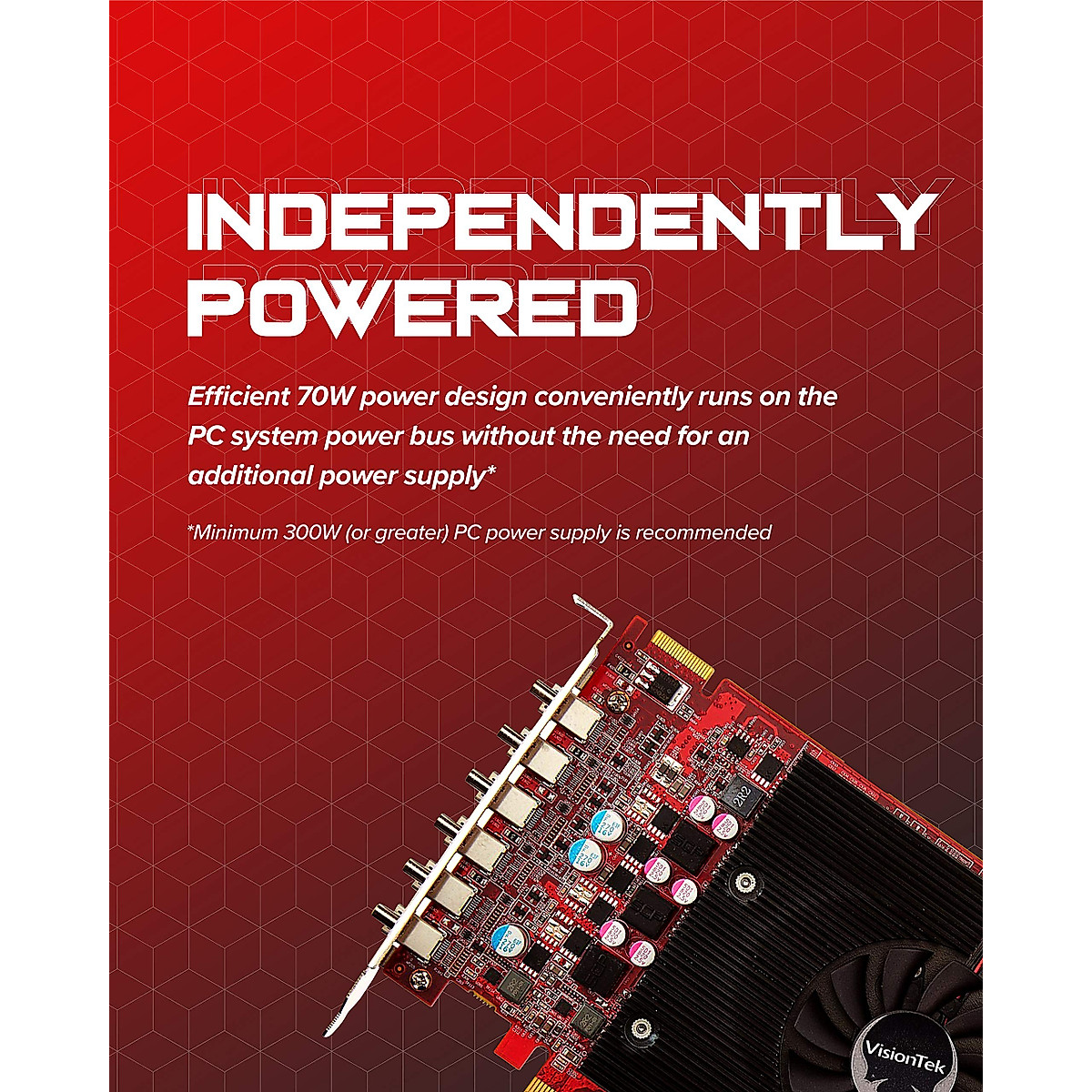 VisionTek Radeon 7750 2GB GDDR5 6 4k Monitor Graphics Card, 6 Mini DisplayPort Outputs, AMD Eyefinity 2.0, PCI Express 3.0 Video Card, 7.1 Surround Sound - 900614