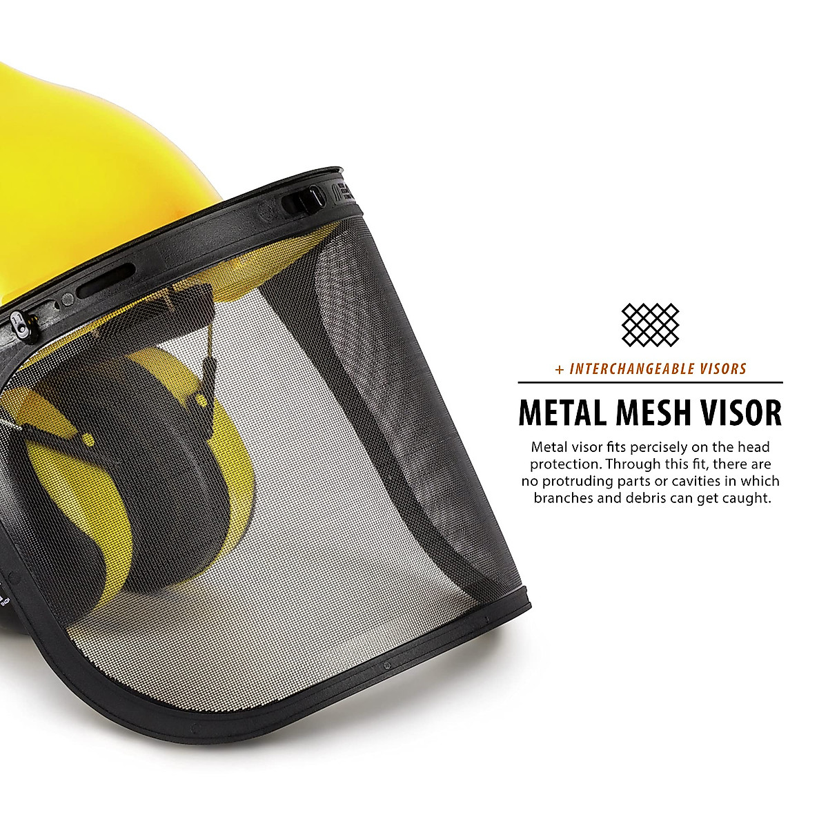 Gorilla Carts GOR1400-COM Heavy-Duty Steel Utility Cart with Removable Sides and 15" Tires, 1400-lbs. Capacity, Black & TR Industrial Forestry Safety Helmet and Hearing Protection System, Yellow