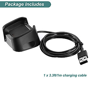 Kissmart Charger for Fitbit Versa 1/Versa Lite/Versa SE, Replacement Charging Dock Cable Cord for Versa, Versa Lite Smart Watch (3.3ft/1m)