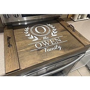 Custom stove cover for gas and electric stoves