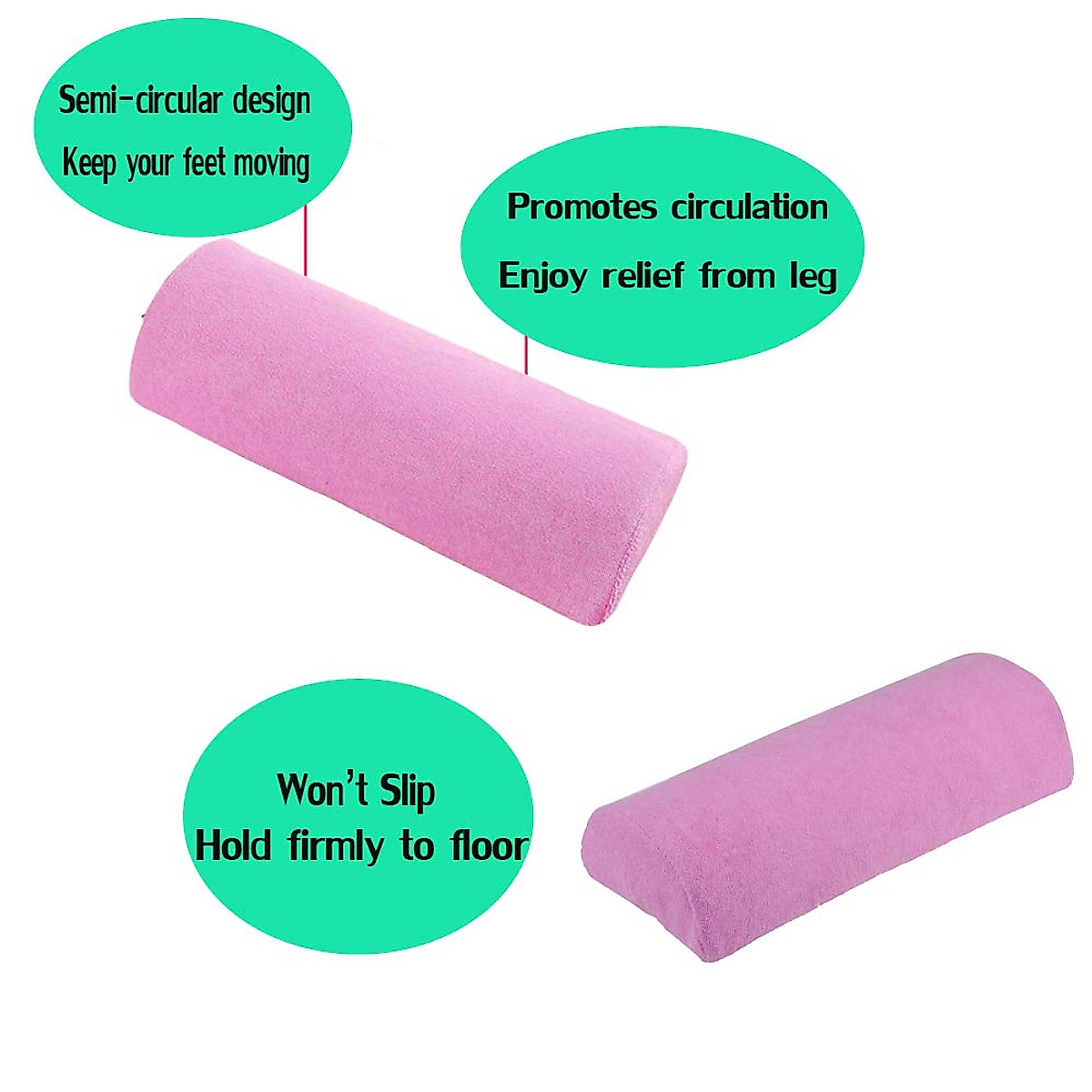 SKYZONAL Memory Foam Bolster Pillow with Removable Cover for Neck Leg Back Lumbar Spine Knee Pain Relief Pillow Lumbar Support Multi-use for Bed, Sleeping