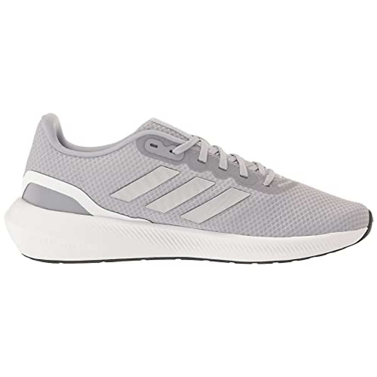 adidas Women's Runfalcon 3.0 Sneaker, Halo Silver/Silver Metallic/Core Black, 7.5