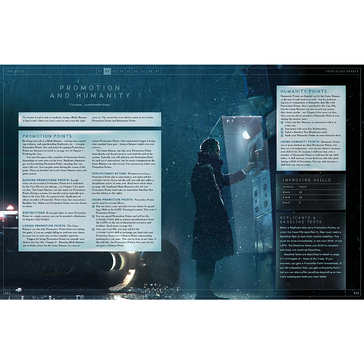 Free League Publishing Blade Runner Roleplaying Game Book for Fantasy Strategy Game, Adults, Family, Teens 16 Years and Up, SciFi RPG, Hardback