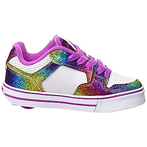 HEELYS Motion Plus (Little Kid/Big Kid/Adult) White/Rainbow/Hot Pink 3 Little Kid M