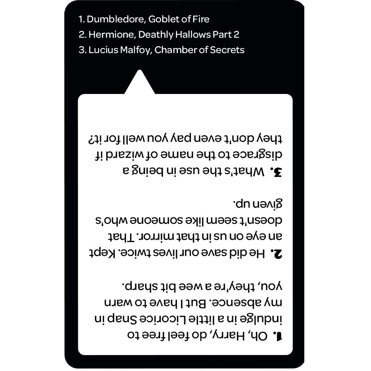 Who Says? Card Game Harry Potter Edition