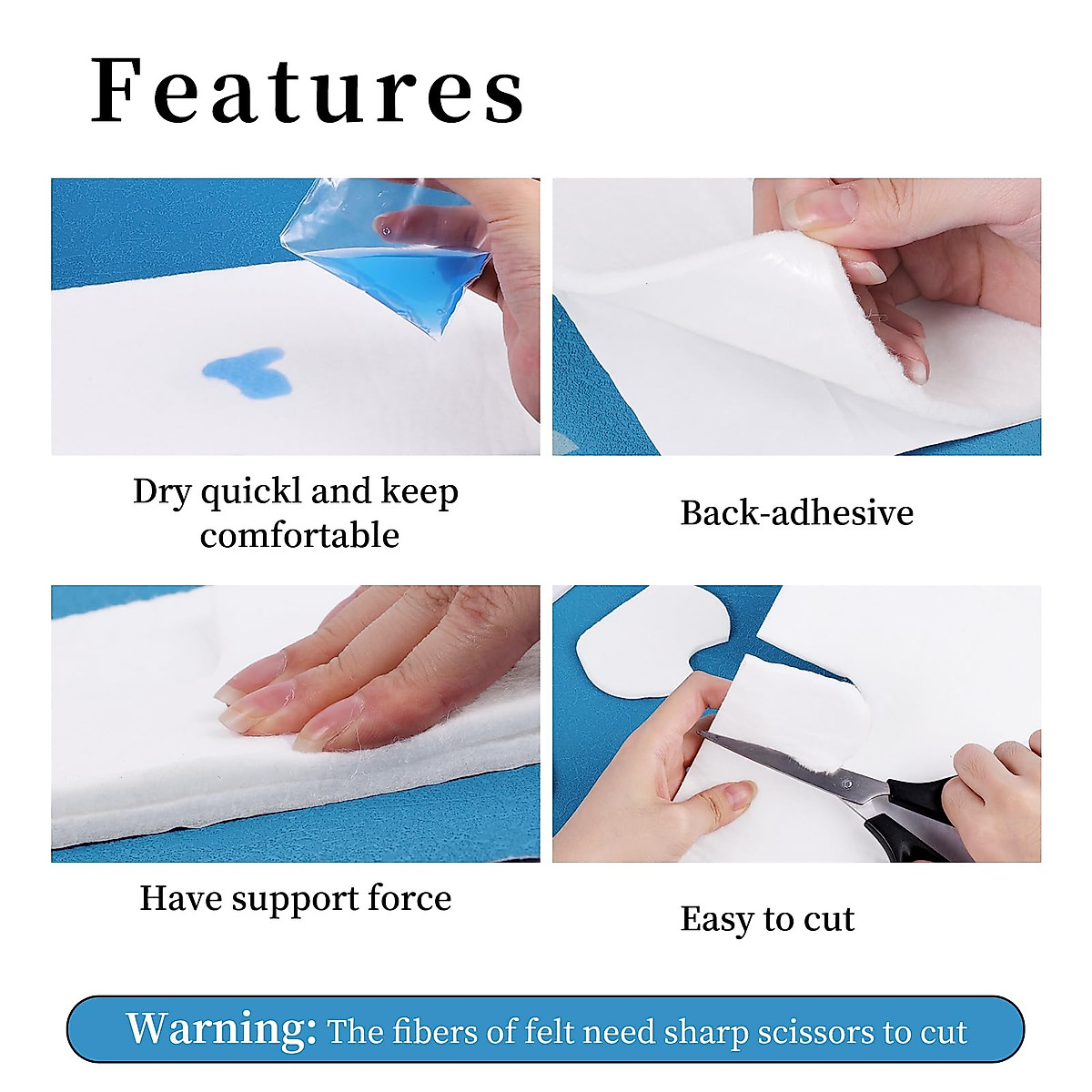 Pllieay Adhesive Felt Roll, Orthopedic Felt Roll 1/8" Thick 6"x2.5yd Quality Wool Rayon Blend for Provide Cushioning and Support in Pain Foot