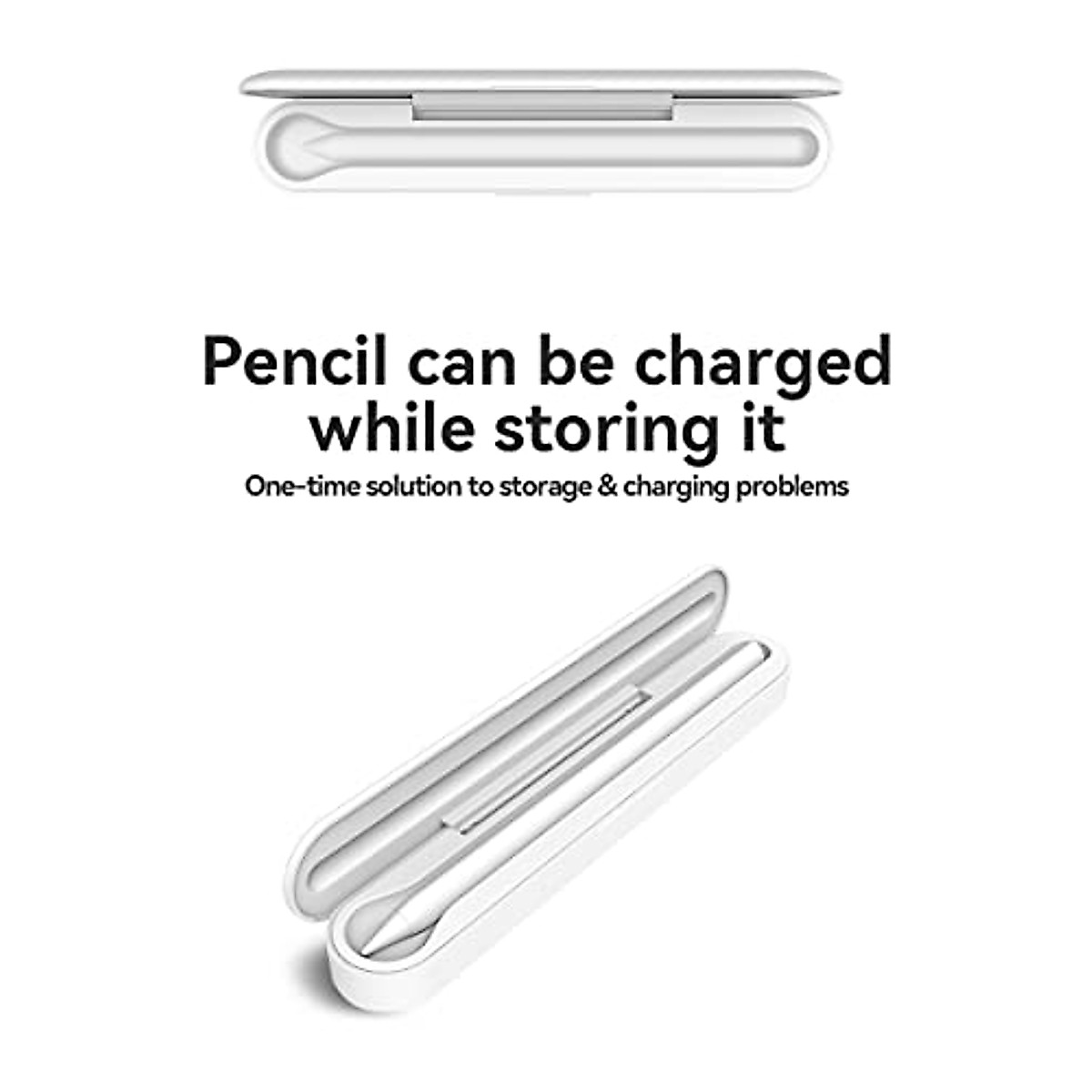 Charging Case for Apple Pencil 2nd Generation, Apple Pencil 2 Charger Dock Wireless Charger Case and Protective Case (White)