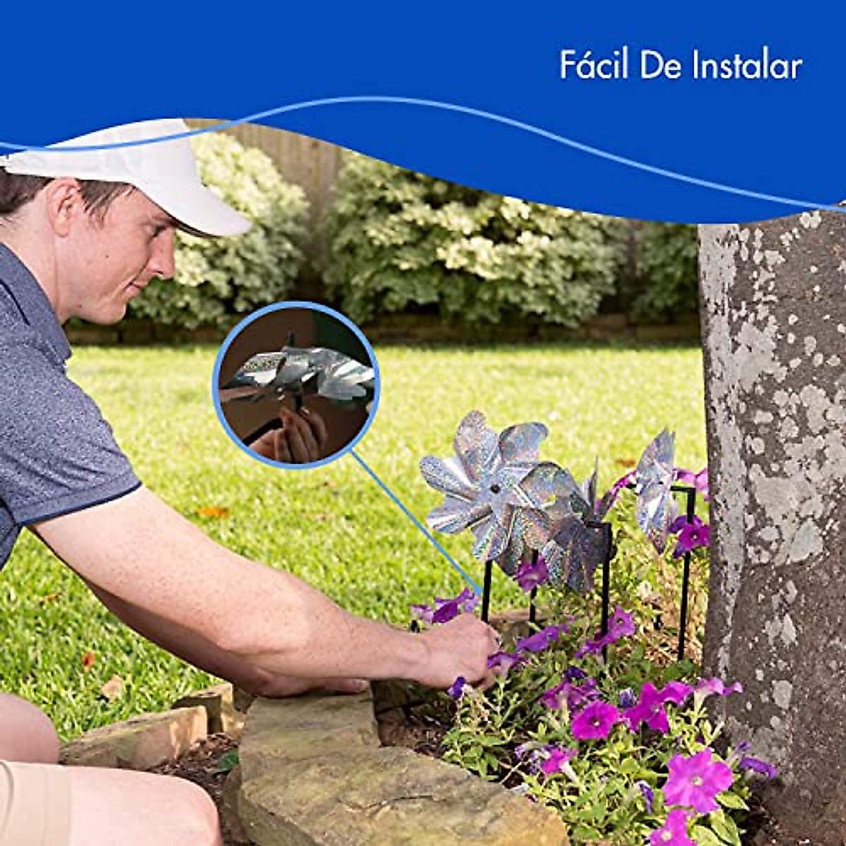 BIRD BLINDER Premium Repellent PinWheels – Sparkly Holographic Pin ...