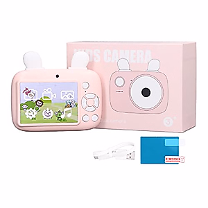 Kids Camera, Children Camera Toys 800mAh Battery Mini Portable for Outdoor for Playing Games for Travel (Candy Pink)