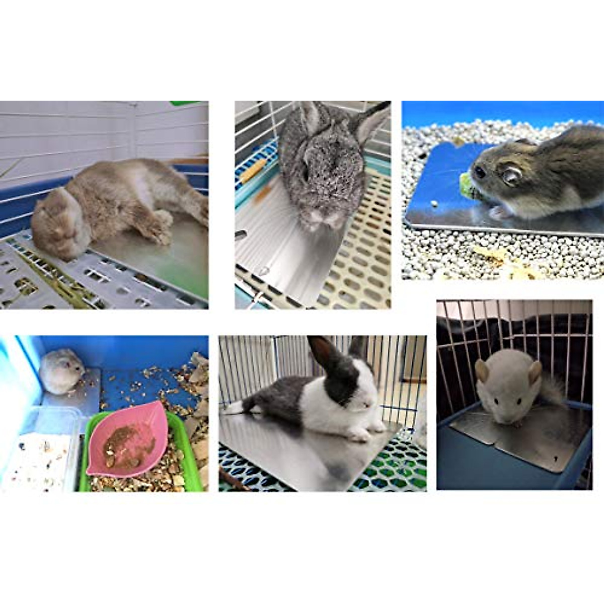 Comtim Pet Cooling Mat for Rabbit Hamsters, Self Cooling Mat Pad for Hamster Guinea Pig Chinchilla Kitten Cat and Other Small Animals, Pet Cool Plate Ice Bed - Perfect for Hot Summer Weather, S