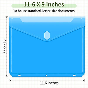 Sooez 30 Pack Binder Folders Organizer with Space-Saving Closure, Super Heavyweight Binder Pockets for 3 Ring Binder, High Capacity Binder Pouch, Side Loading, School Supplies, Letter Size, 5 Color